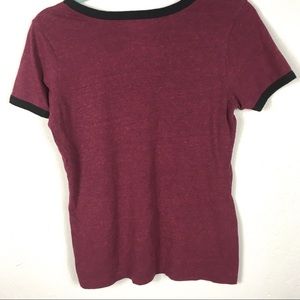 Warner Bros. | Tops | Harry Potter Hogwarts Ringer Tee Medium Maroon ...